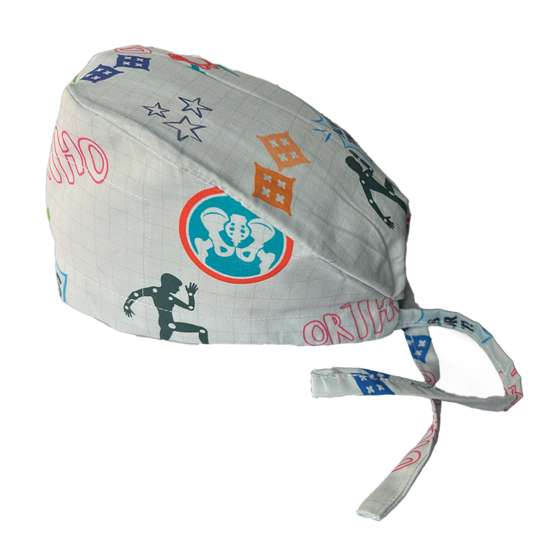 Ortho Surgery: Unisex Printed Scrub Cap – Med Togs Healthcare Apparels Ortho Surgery: Unisex Printed Scrub Cap – Med Togs Healthcare Apparels