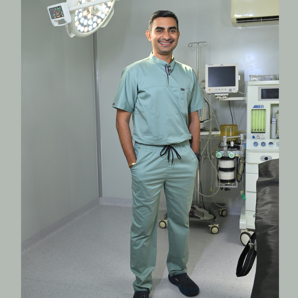 Mint stretch cotton doctor OT scrubs – MedTogs Healthcare Apparel LLP