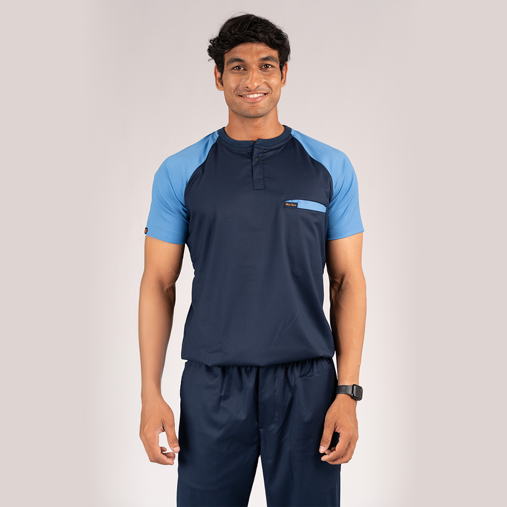 Pro-fit Navy Ocean blue Dual Scrubs – MedTogs Healthcare Apparel LLP