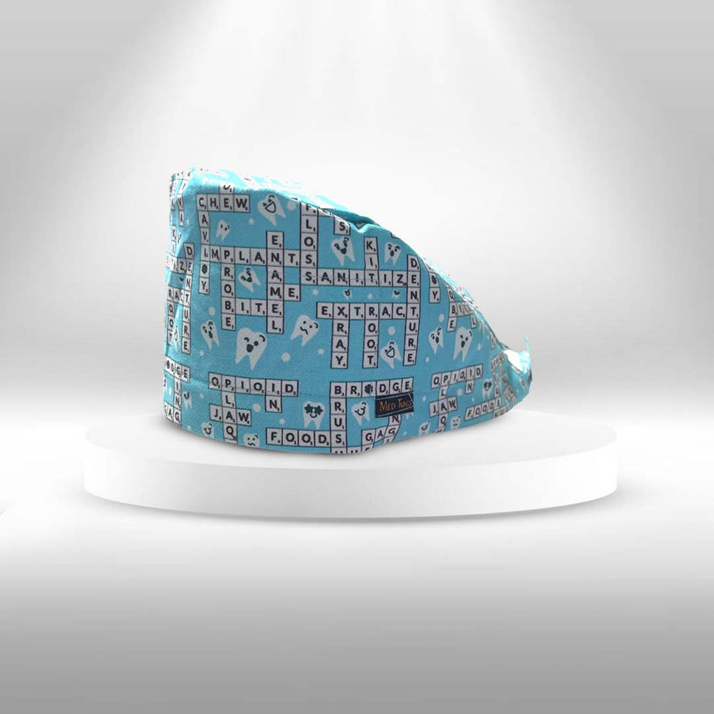 Dentist Scrabble printed Scrub Cap – MedTogs Healthcare Apparel LLP