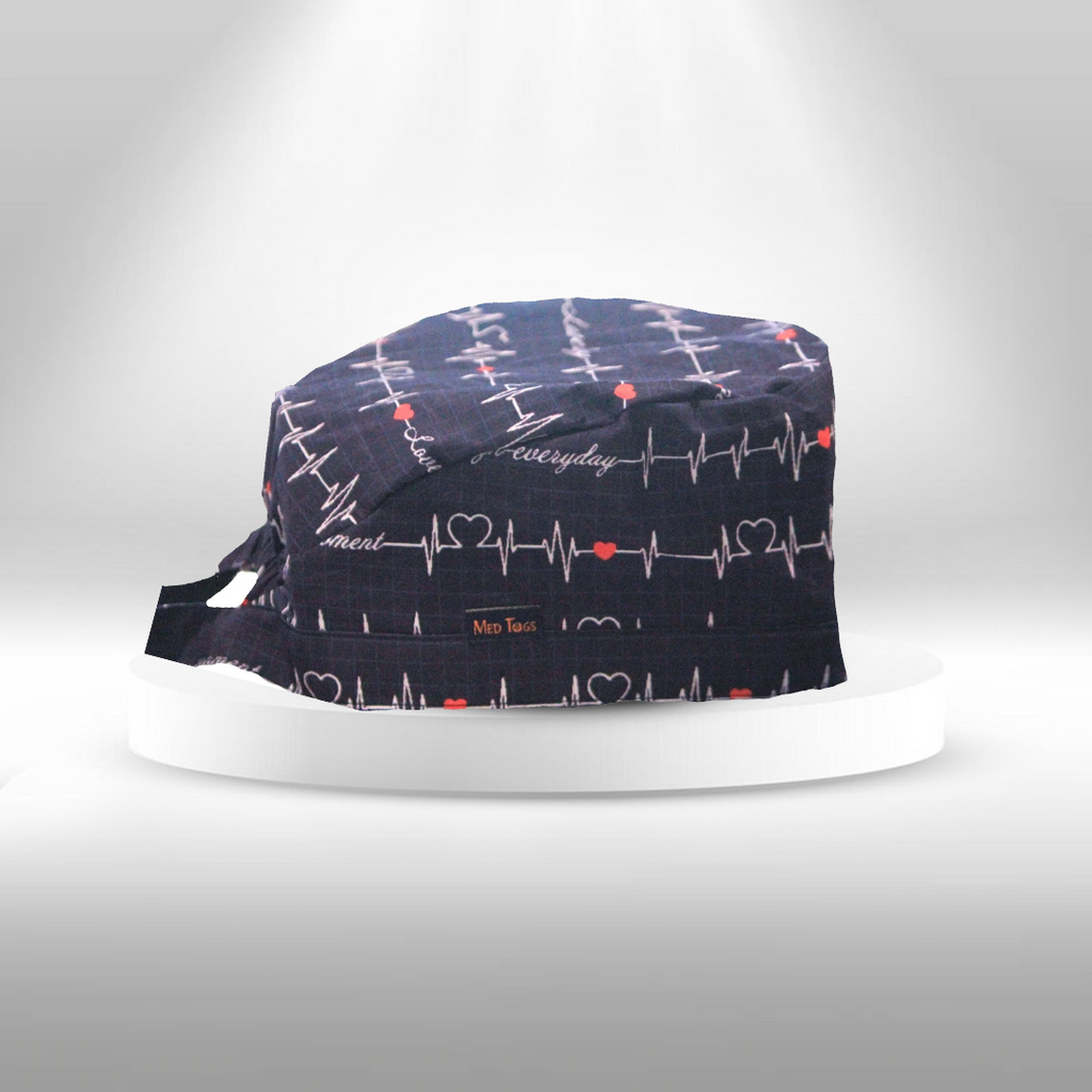 ECG printed surgical OT scrub cap – MedTogs Healthcare Apparel LLP